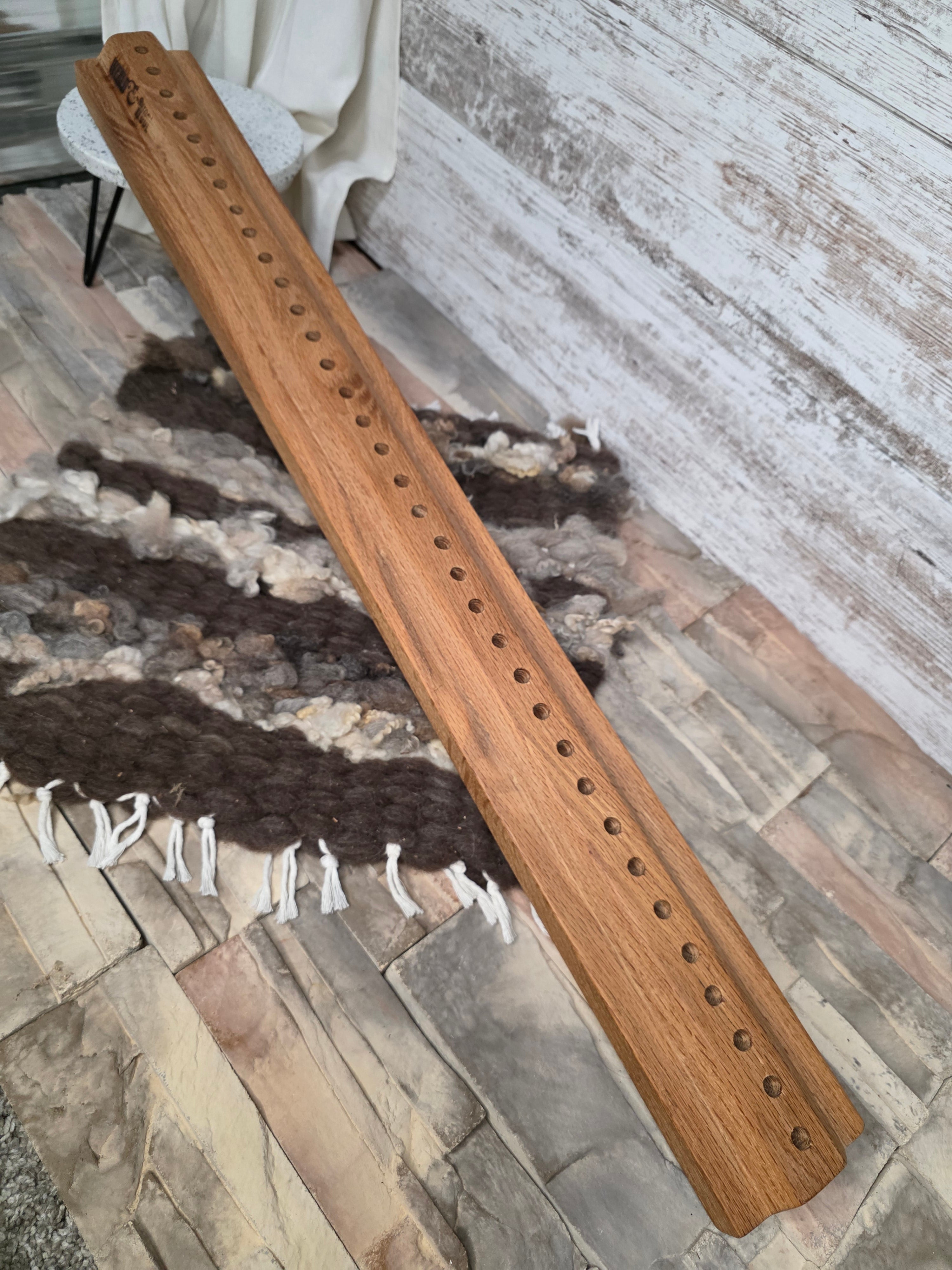 Red Oak OG Peg Loom Portable Weaving Relaxation Handwoven Rug 36 ...